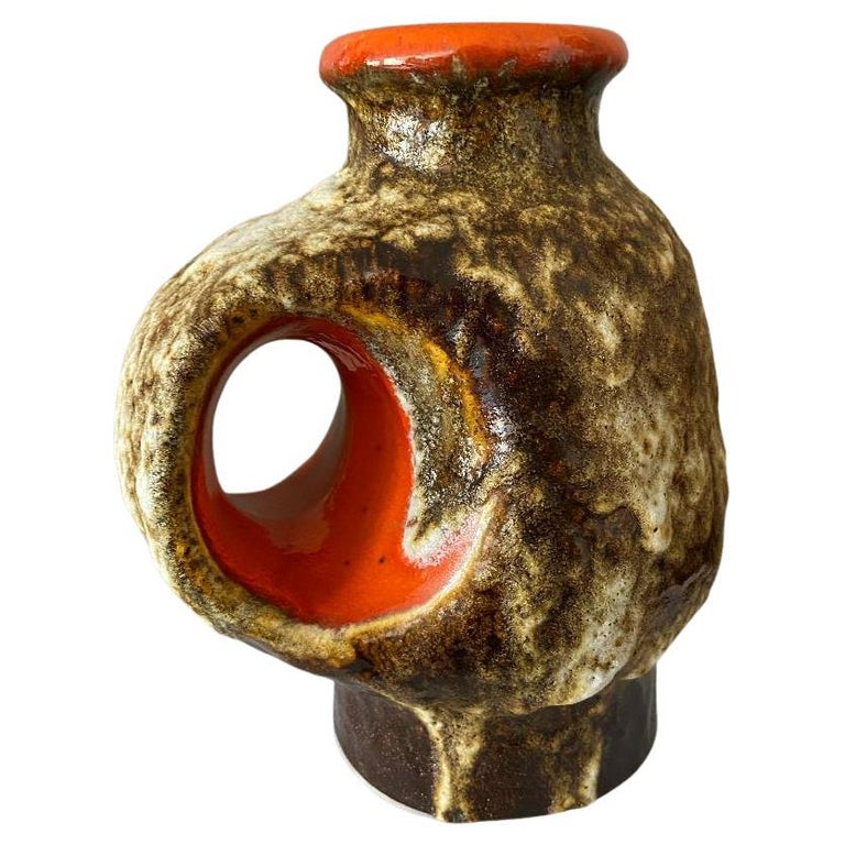 Mid-Century Dümler and Breiden Fat Lava Vase For Sale at 1stDibs