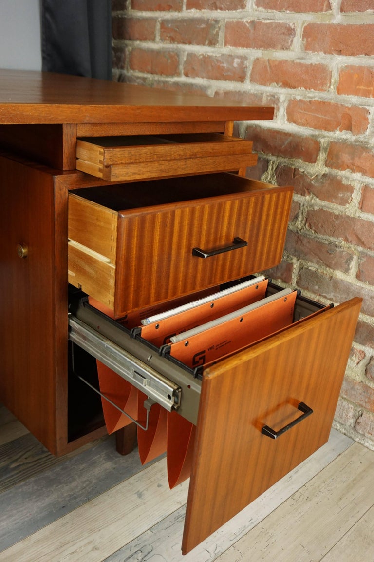 Midcentury Dutch Design "Burwood" Executive Desk at 1stDibs