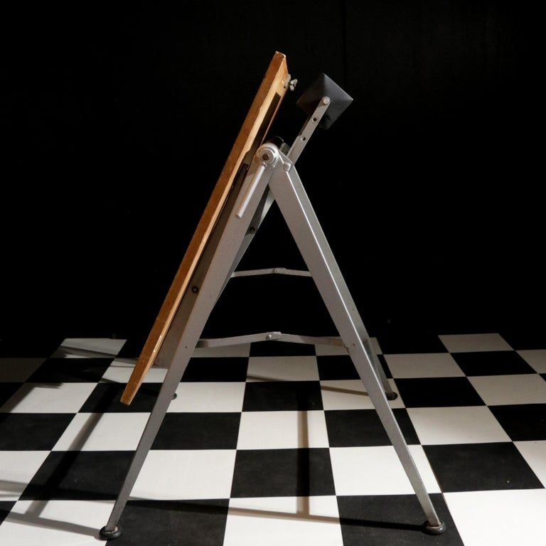 Mid-century Dutch Industrial Design Architect Folding Drafting Table 50 ...