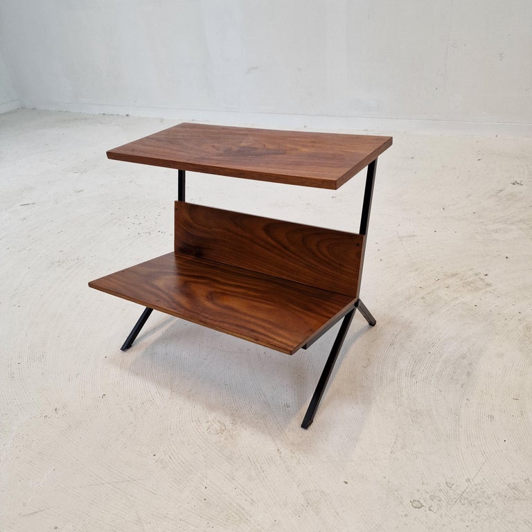 Midcentury Dutch Side Table or Magazine Rack, 1960s For Sale at 1stDibs