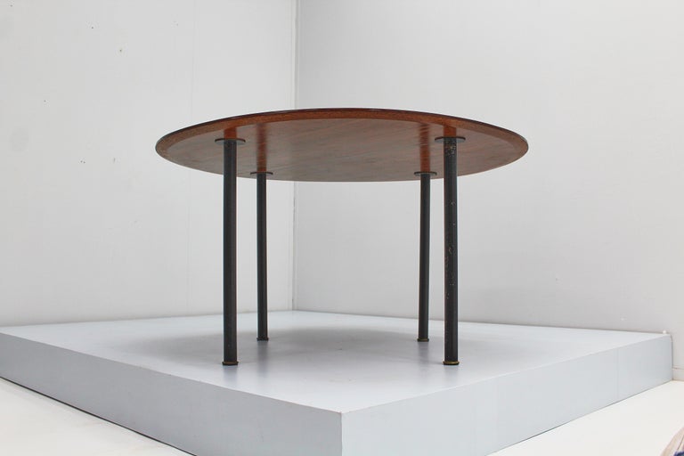 Mid-Century E. Sottsass for Poltronova Wood and Metal Circular Table ...