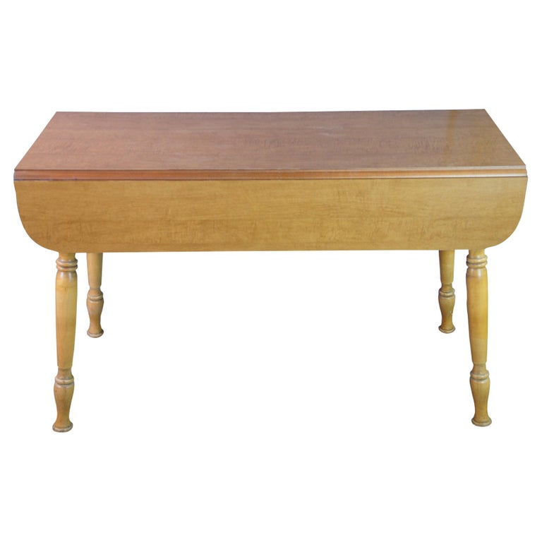 Mid Century Early American Maple Country Farmhouse Drop Leaf Dining ...