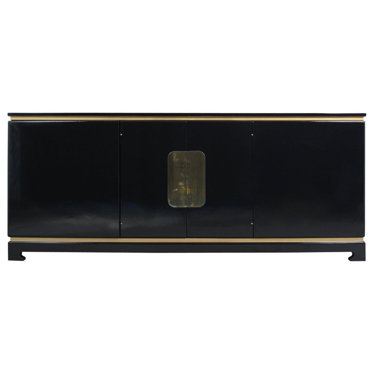 Vintage Mid-Century Modern Ebonized Credenza at 1stDibs