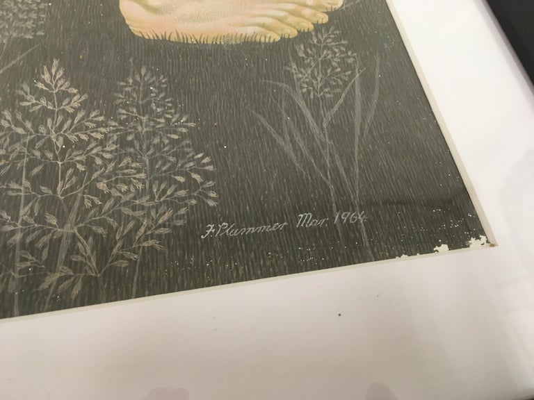 Midcentury Egg Tempera Painting by Francis Plummer Male Nudes at 1stDibs