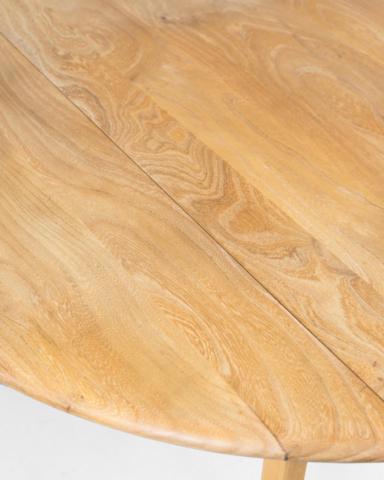 Mid Century Elm and Beech Round Dining Table by L. Ercolani for Ercol ...