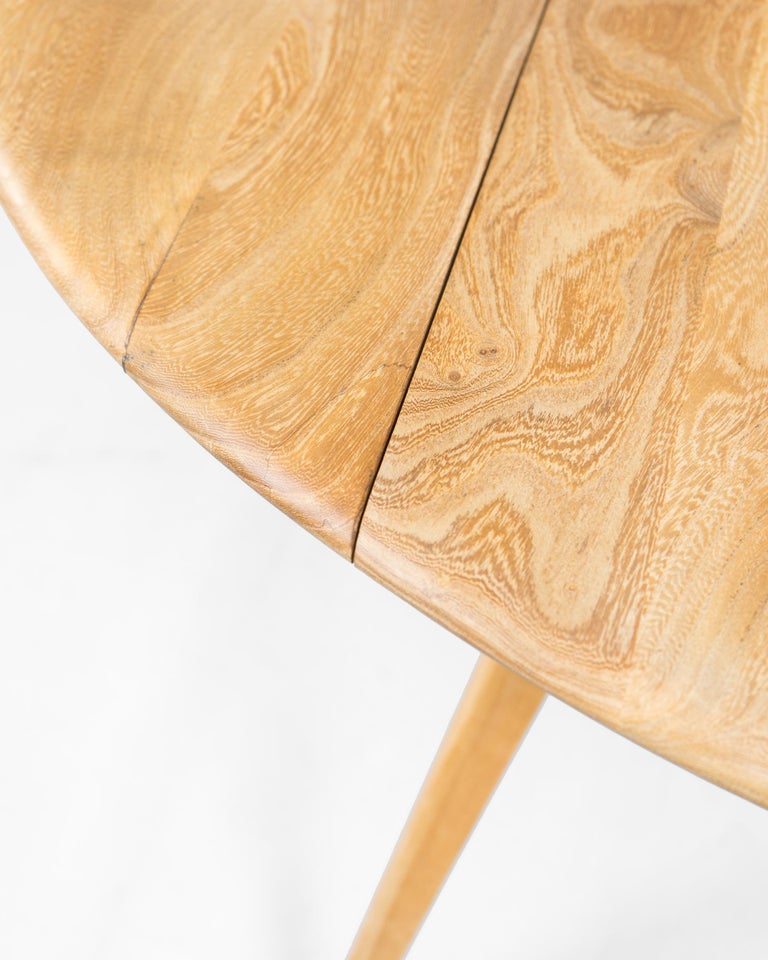 Mid Century Elm and Beech Round Dining Table by L. Ercolani for Ercol ...