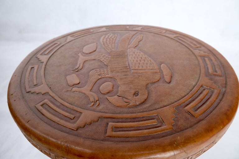 Mid Century Embossed Leather South American Coffee Table 4 Nesting ...