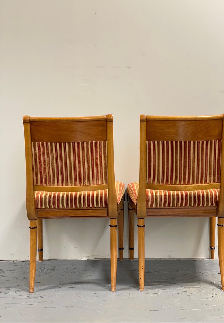 Mid Century Empire Regency Neo-Classical Chairs Biedermeier Style, a ...
