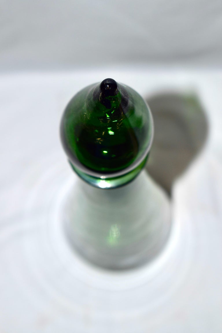 Mid-Century Empoli Italian Green Genie Glass Bottle Decanter For Sale ...