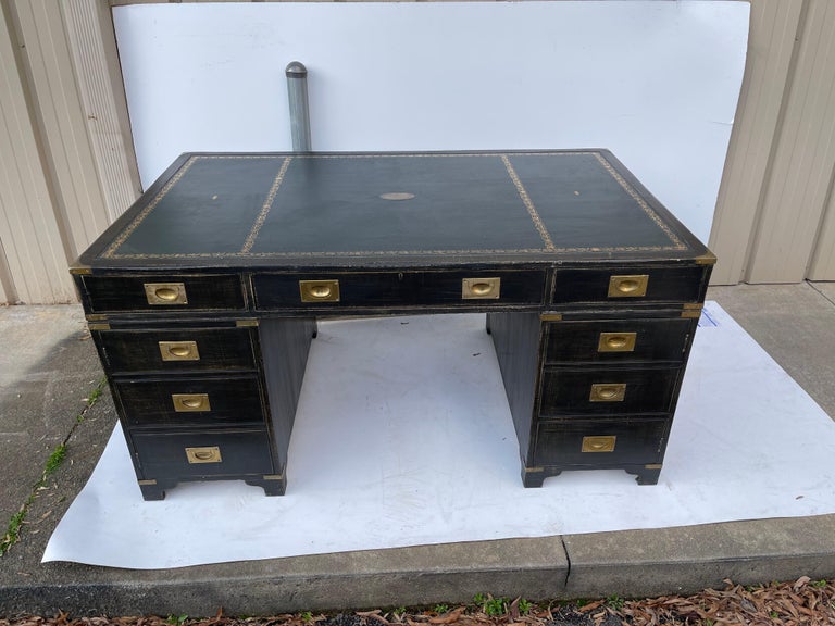 Mid-Century English Bevan Funnell Ltd. Campaign Style Partners Desk at ...