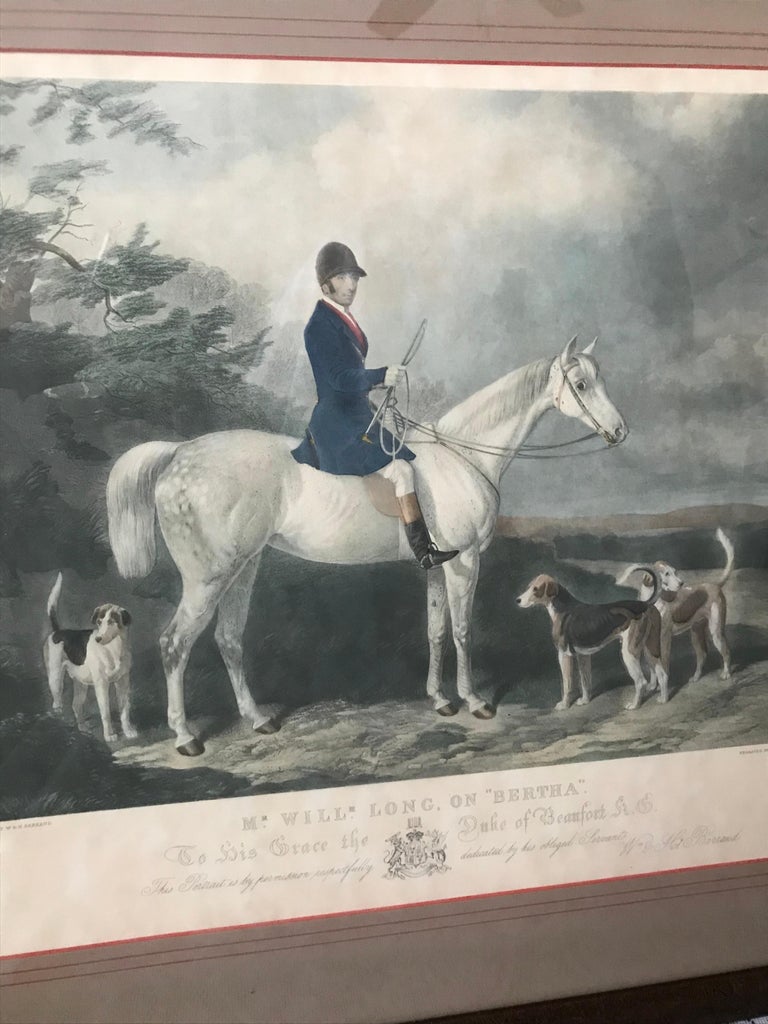 Mid-Century Equestrian Hand Colored Engraving by Edward Hacker For Sale ...