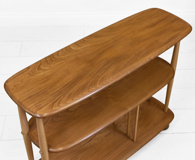 Mid Century Ercol Elm Windsor Trolley Bookcase, 1960's at 1stDibs