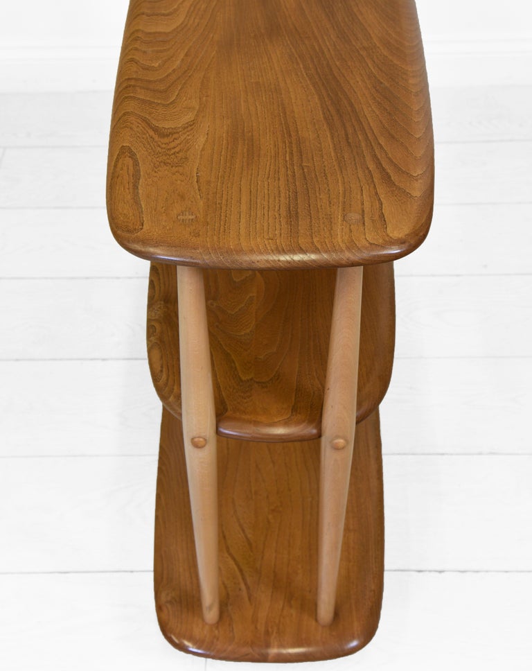 Mid Century Ercol Elm Windsor Trolley Bookcase, 1960's at 1stDibs