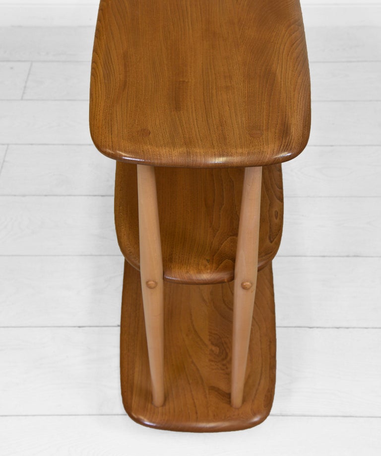 Mid Century Ercol Elm Windsor Trolley Bookcase, 1960's at 1stDibs