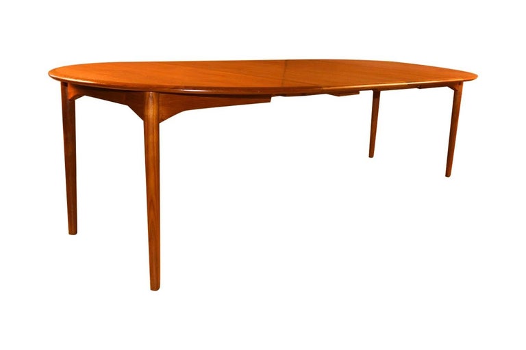 Mid Century Erik Buck for Povl Dinesen Danish Teak Extendable Dining ...