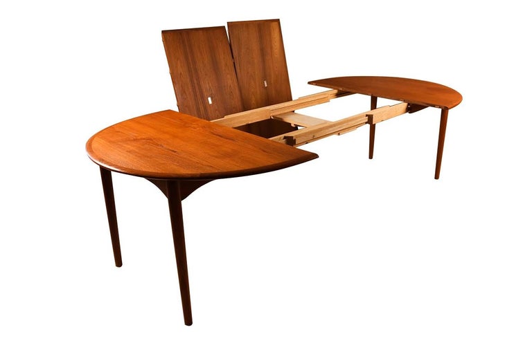 Mid Century Erik Buck for Povl Dinesen Danish Teak Extendable Dining ...