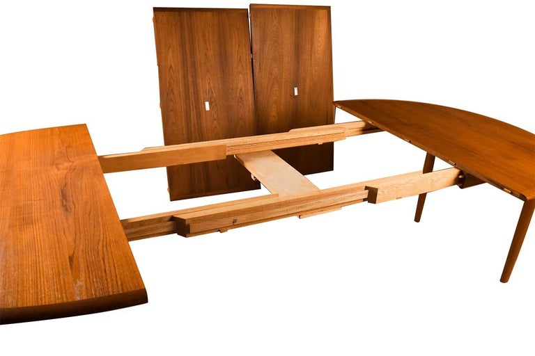 Mid Century Erik Buck for Povl Dinesen Danish Teak Extendable Dining ...
