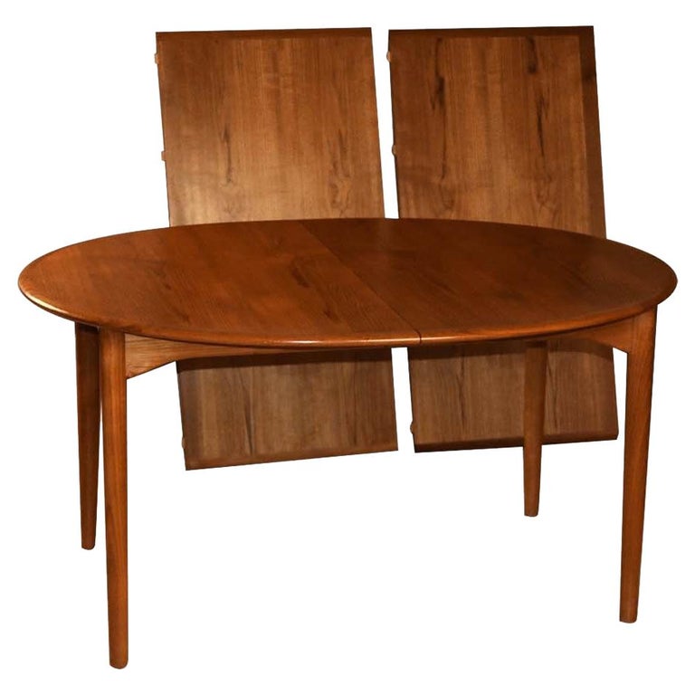 Mid Century Erik Buck for Povl Dinesen Danish Teak Extendable Dining ...