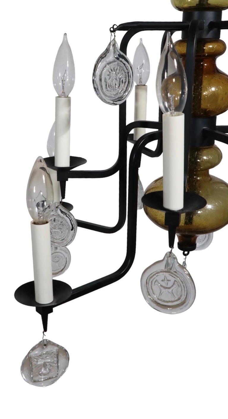 Mid Century Erik Hoglund Body Nova Chandelier Made in Denmark C. 1950's ...