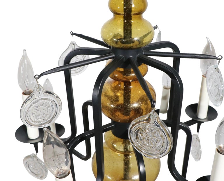 Mid Century Erik Hoglund Body Nova Chandelier Made in Denmark C. 1950's ...