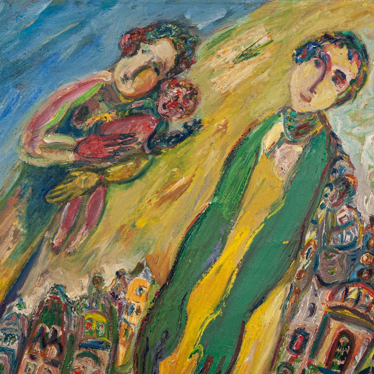 Mid-Century Expressionist Painting Signed David Messer, Shadow Gap ...