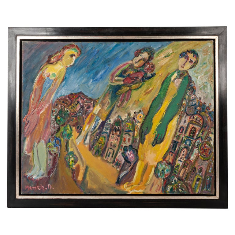 Mid-Century Expressionist Painting Signed David Messer, Shadow Gap ...