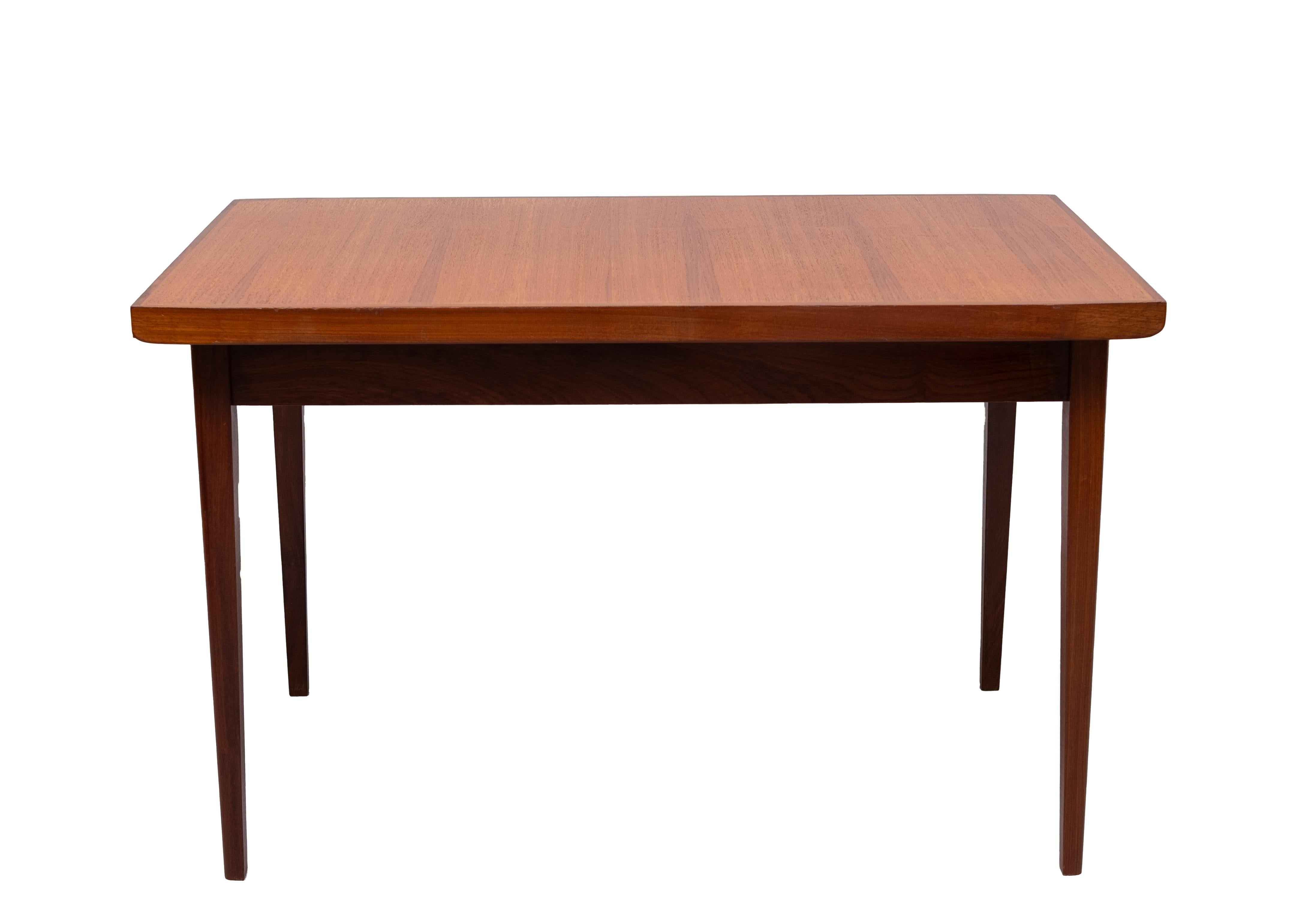 Mid Century extendable dining table made of teak in the 1960s For Sale ...
