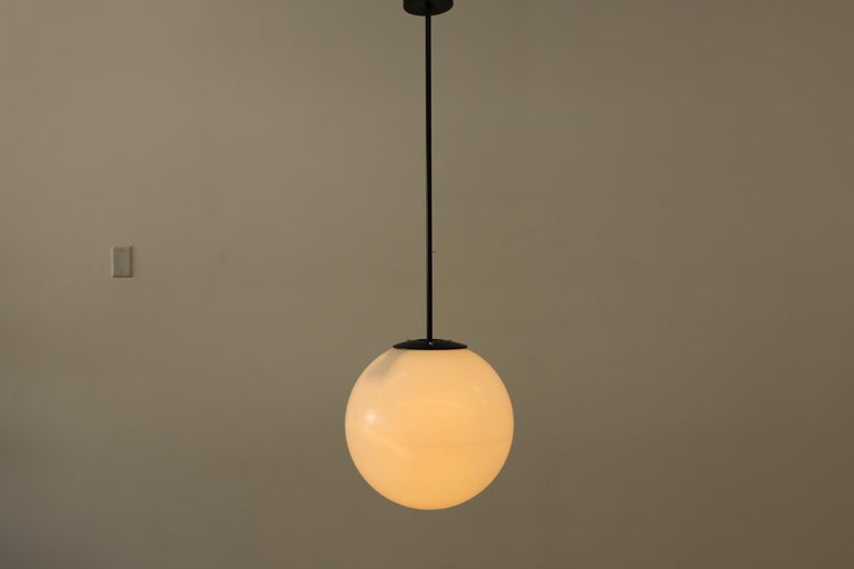 Midcentury Extra Large Acrylic Globe Pendant Light For Sale at 1stDibs