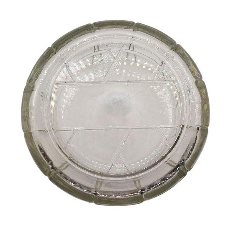 Mid Century Faceted Geometric Glass Ice Bucket with Handles, Anchor ...