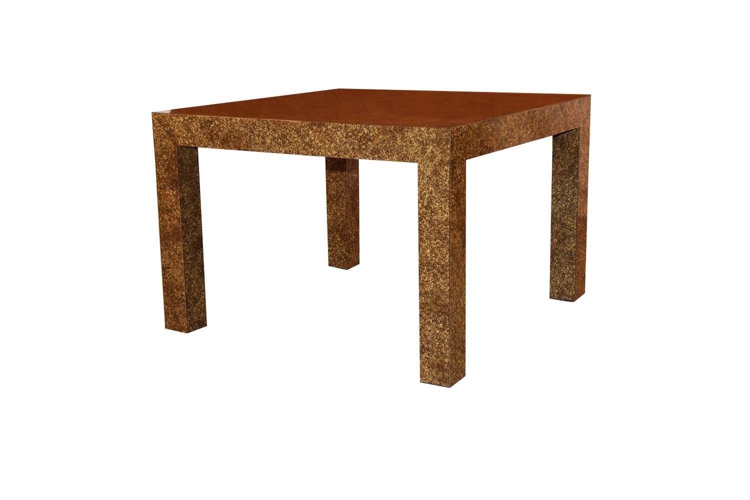 Midcentury Faux Tortoise Shell Parsons Style coffee End Game Table For ...