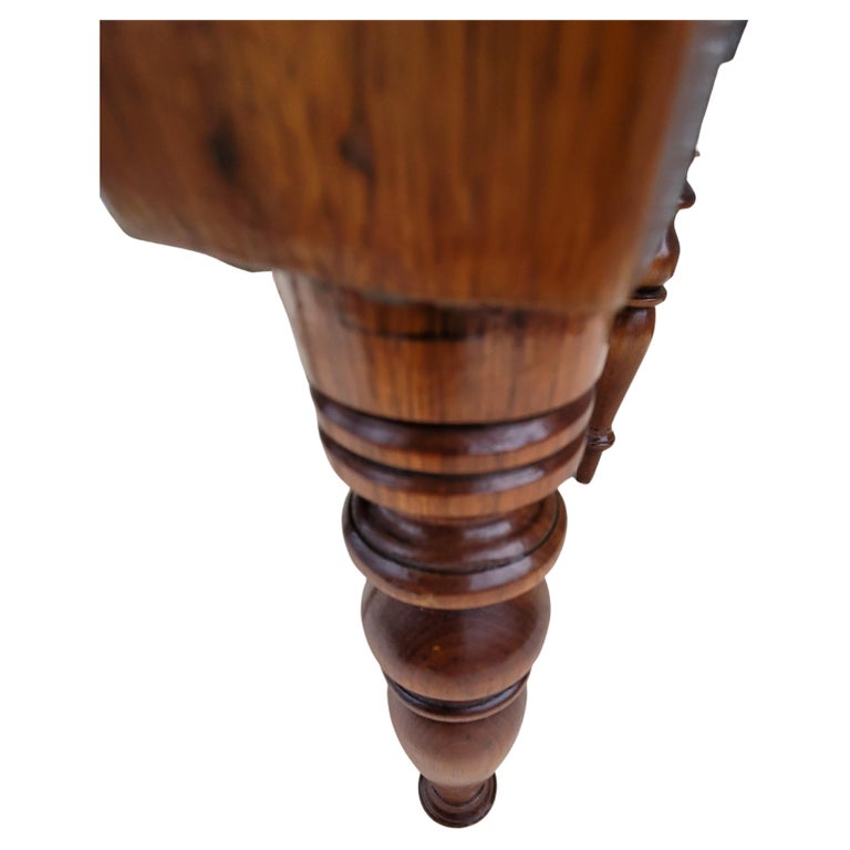 Mid-Century Federal Turned Legs Mahogany Low Side Table Tea Table For ...