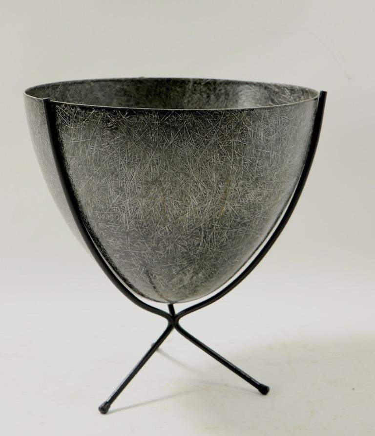 Mid Century Fiberglass Bullet Planter by Kimball Mfg. Corp at 1stDibs