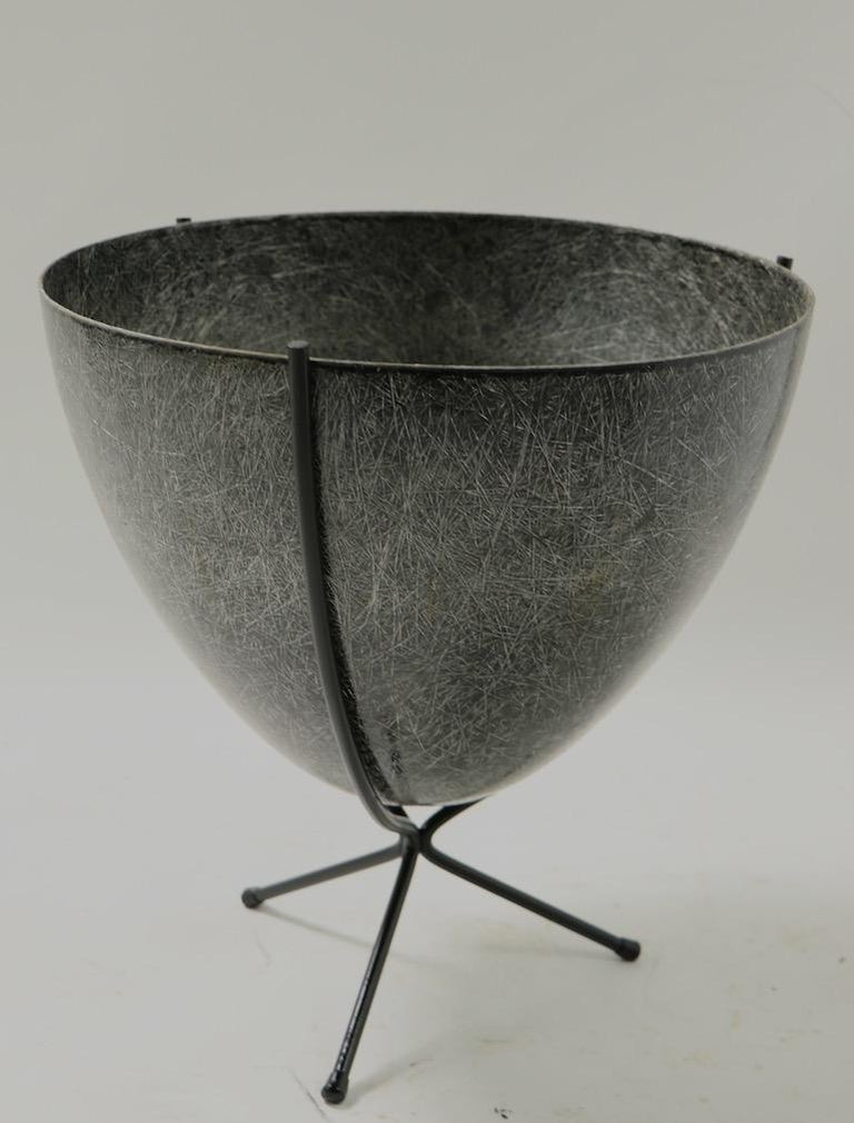 Mid Century Fiberglass Bullet Planter by Kimball Mfg. Corp at 1stDibs