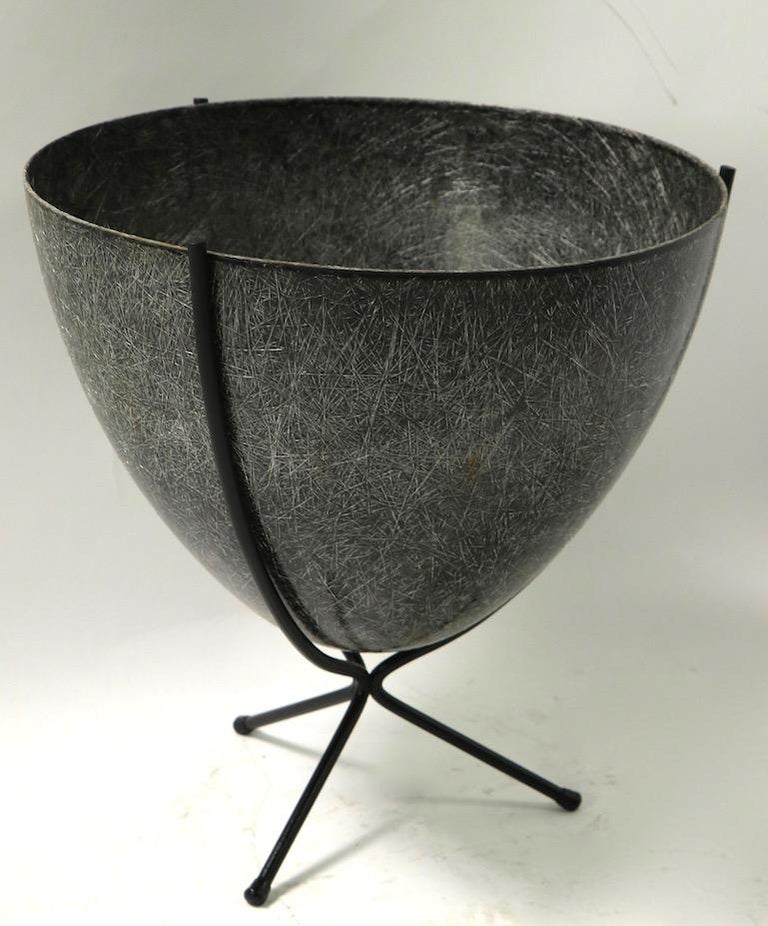 Mid Century Fiberglass Bullet Planter by Kimball Mfg. Corp at 1stDibs