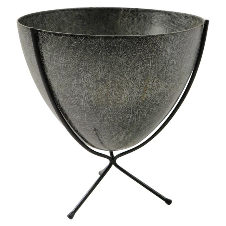 Mid Century Fiberglass Bullet Planter by Kimball Mfg. Corp at 1stDibs