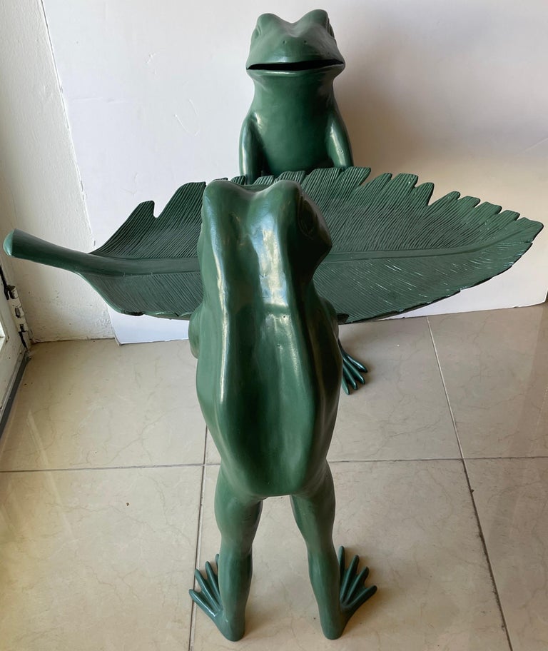 Mid Century Figural Frog and Leaf Table For Sale at 1stDibs