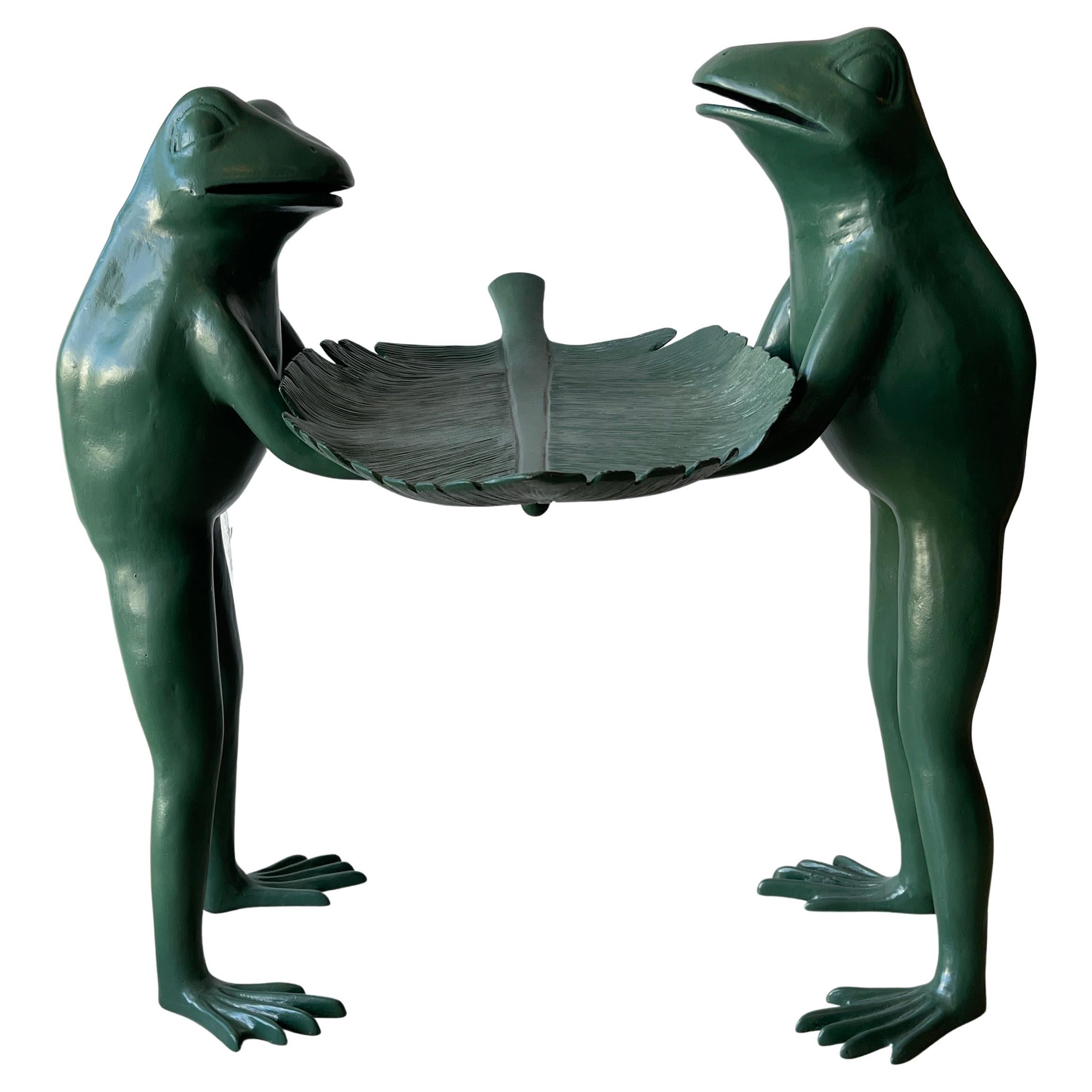 Mid Century Figural Frog and Leaf Table For Sale at 1stDibs