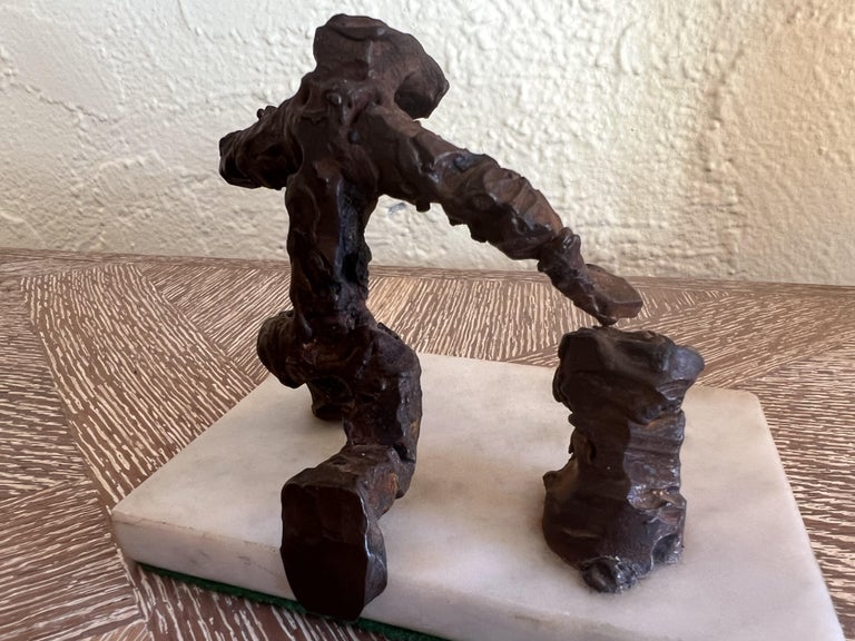 Mid-Century Figurative Brutalist Bronze Sculpture For Sale at 1stDibs