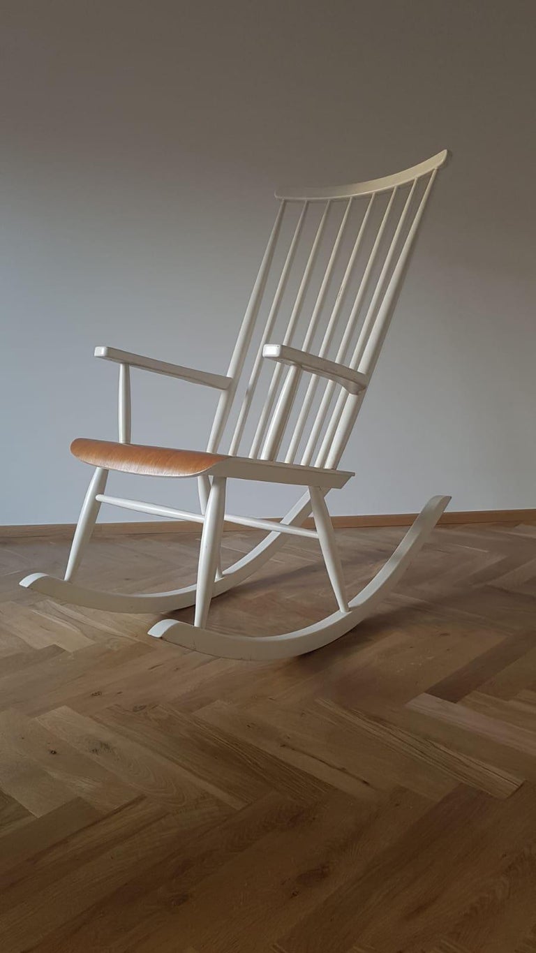 Midcentury Finnish Rocking Chair by Varjosen Puunjalostus for Uusikylä ...