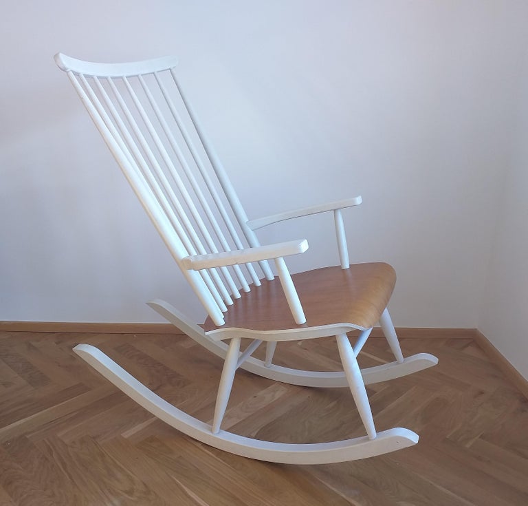 Midcentury Finnish Rocking Chair by Varjosen Puunjalostus for Uusikylä ...