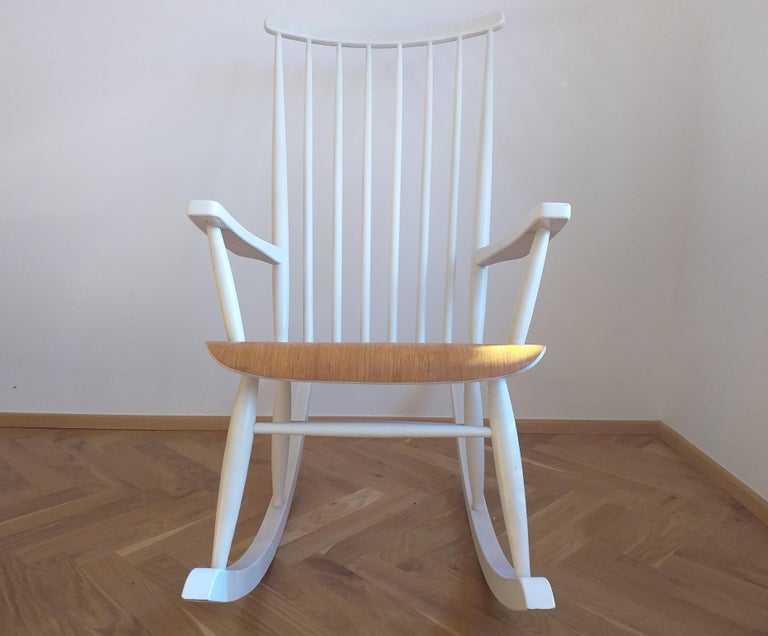 Midcentury Finnish Rocking Chair by Varjosen Puunjalostus for Uusikylä ...