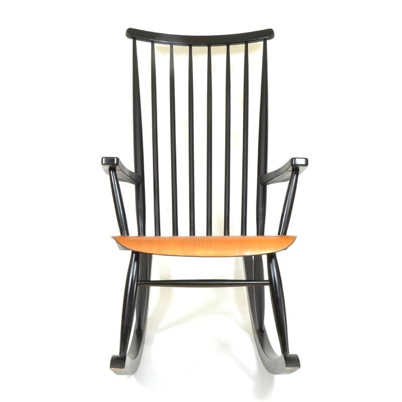 Midcentury Finnish Rocking Chair For Sale at 1stDibs