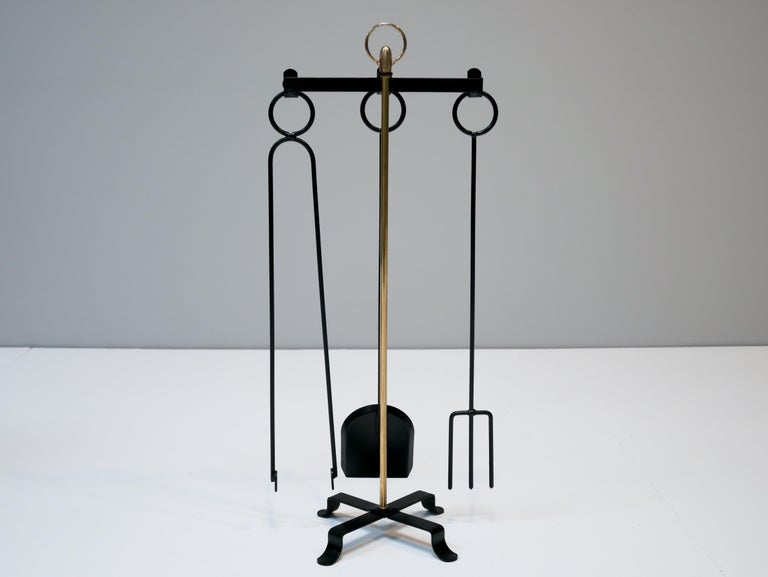 Midcentury Fireplace Tools Set 1960 Sweden For Sale at 1stDibs