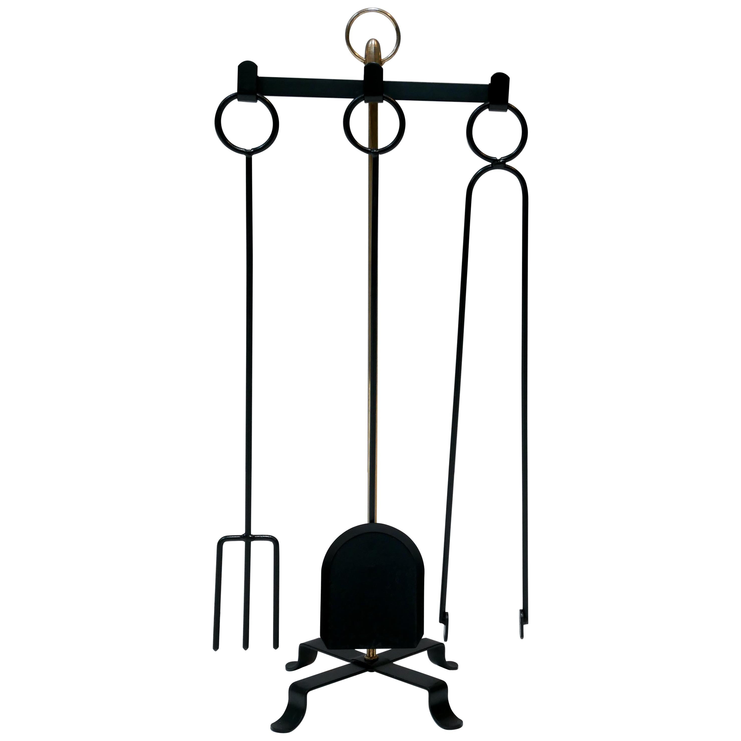 Midcentury Fireplace Tools Set 1960 Sweden For Sale at 1stDibs
