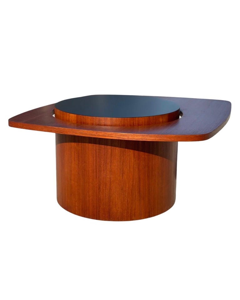 Mid Century Floating Cocktail Corner Table by RS Associates in Teak for ...