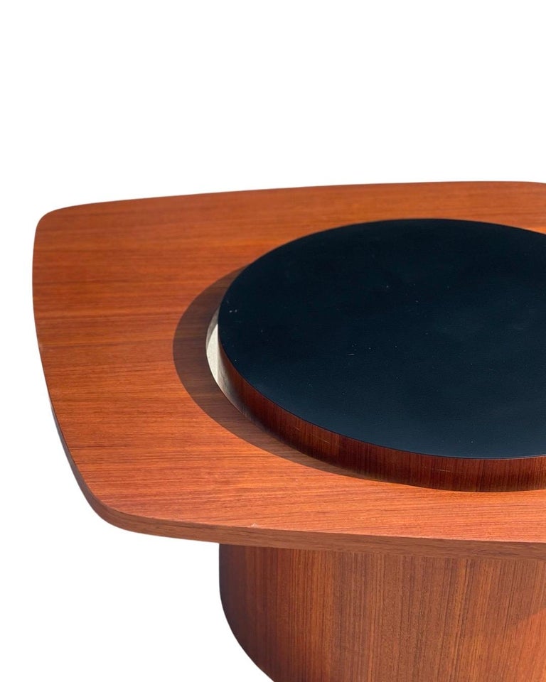 Mid Century Floating Cocktail Corner Table by RS Associates in Teak for ...