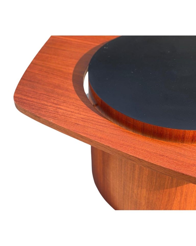 Mid Century Floating Cocktail Corner Table by RS Associates in Teak for ...