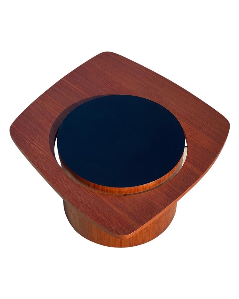 Mid Century Floating Cocktail Corner Table by RS Associates in Teak for ...