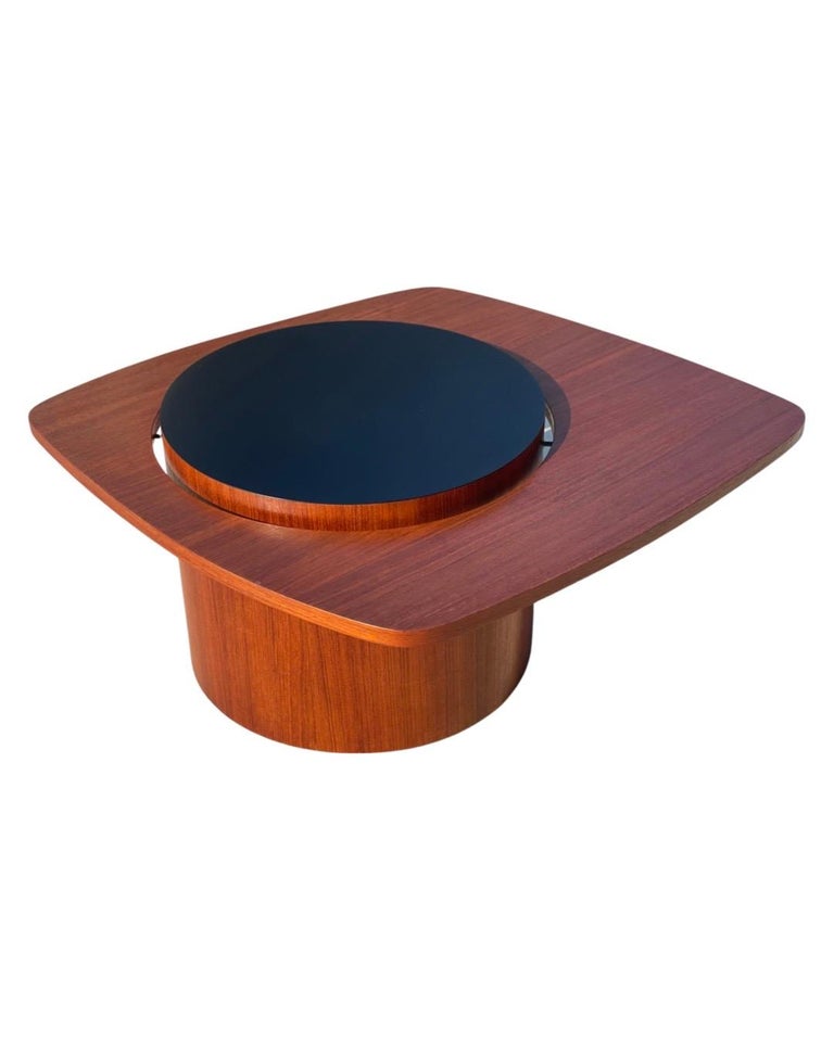 Mid Century Floating Cocktail Corner Table by RS Associates in Teak for ...