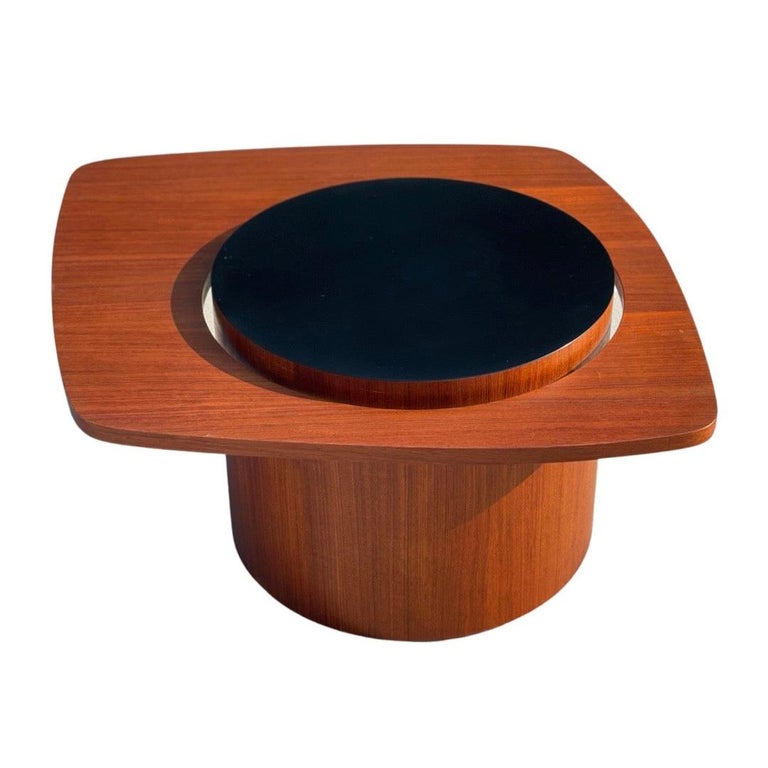 Mid Century Floating Cocktail Corner Table by RS Associates in Teak for ...